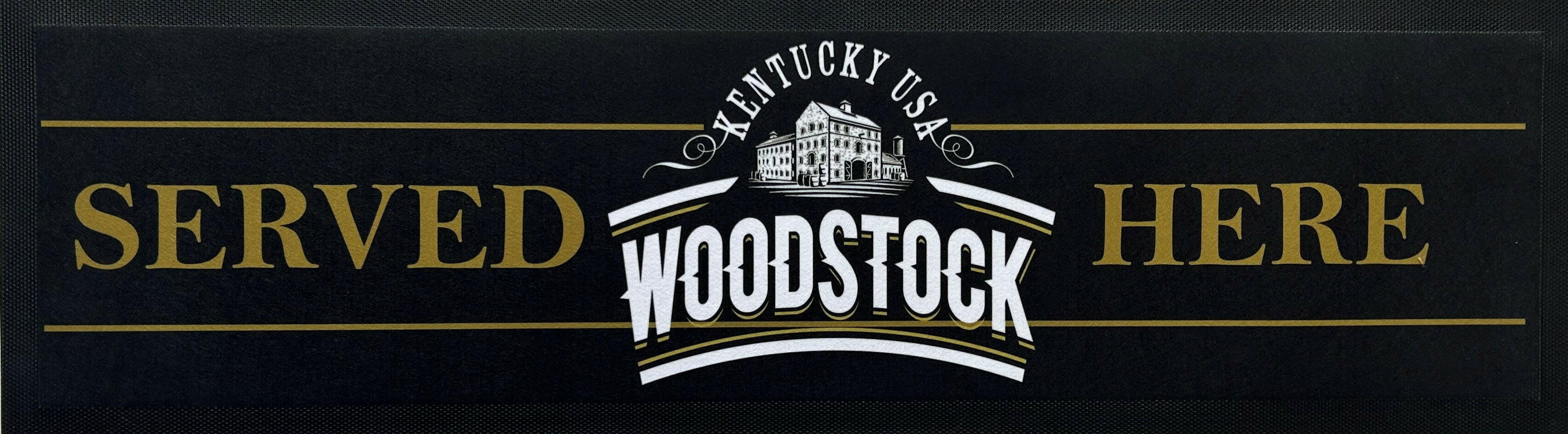 Woodstock Bourbon Premium Rubber-Backed Bar Mat Runner