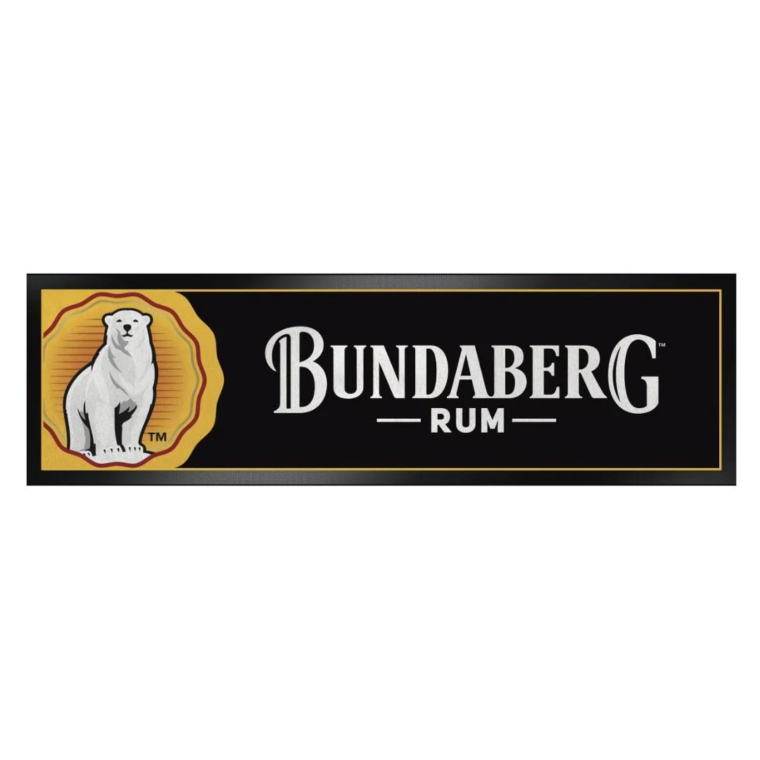 Bundaberg Rum Black Premium Rubber-Backed Bar Mat Runner