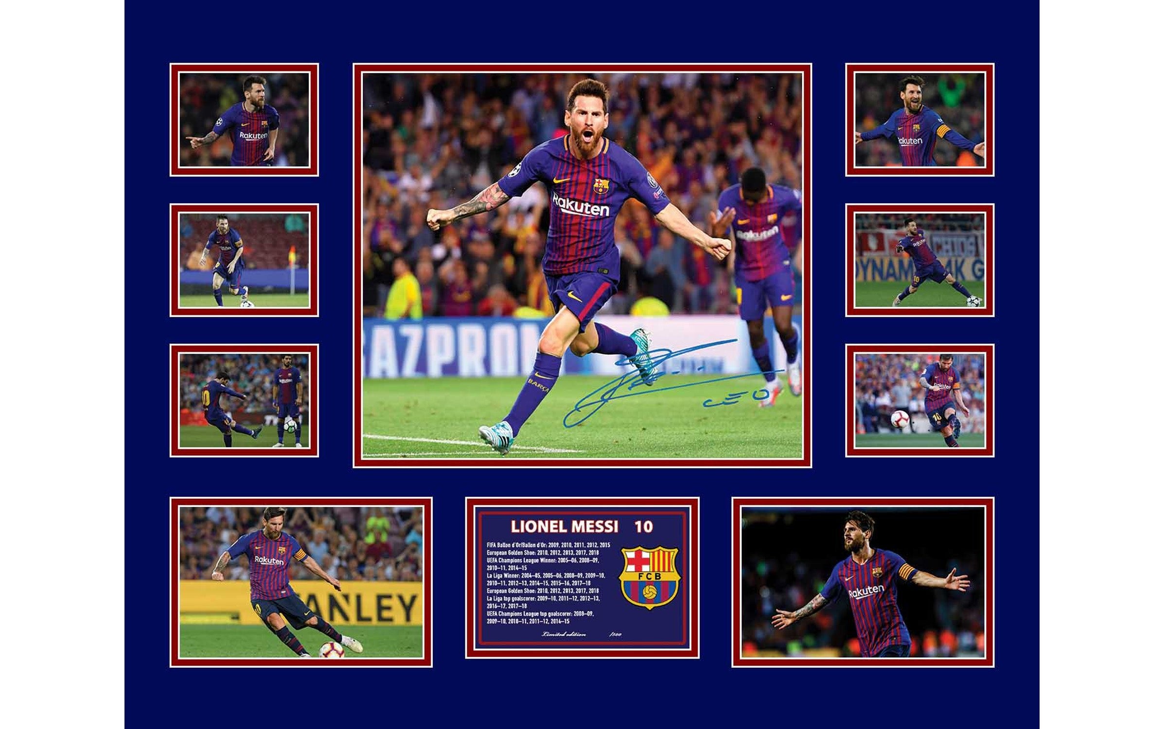 Lionel Messi Collage Framed