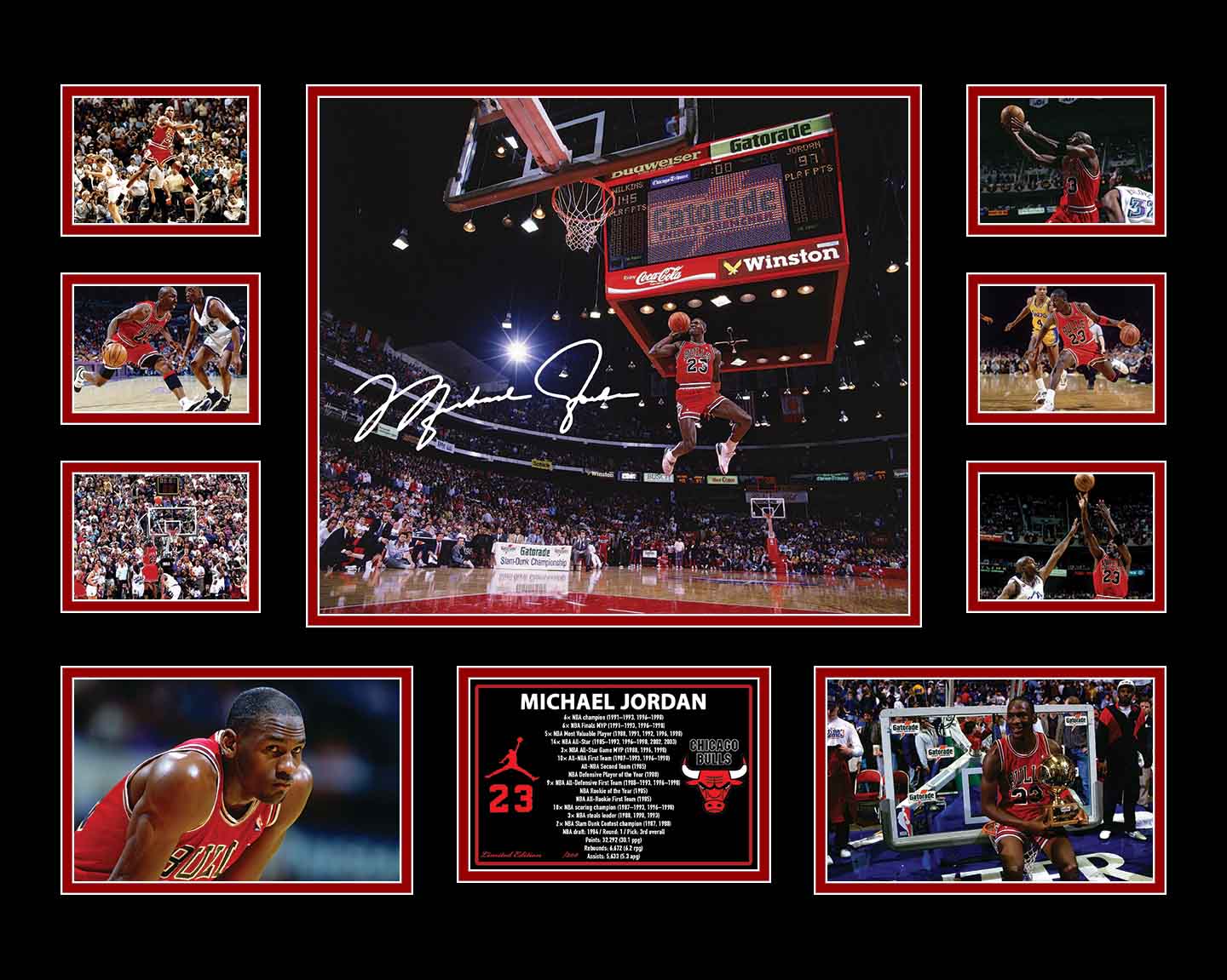 Michael Jordan Collage Framed